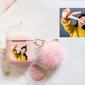 Custom AirPod Case With Pom Pom Keychain,shock Proof Holder Cover for ...