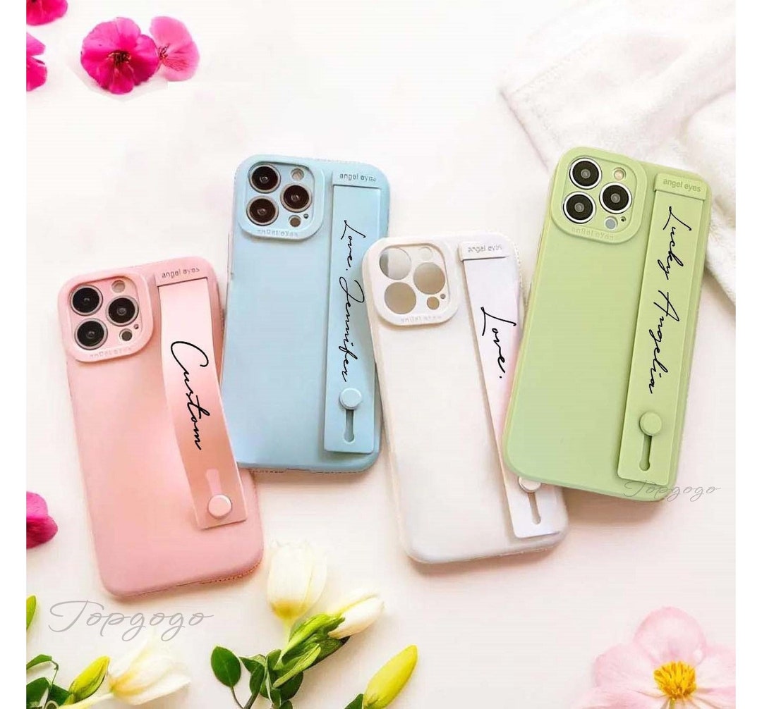 Custom Name Strap Phone Case,personalized Wrist Band Belt Phone Case ...