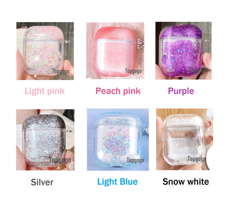 Custom Glitter Liquid Airpod Caseairpods 3 Case Cute With - Etsy