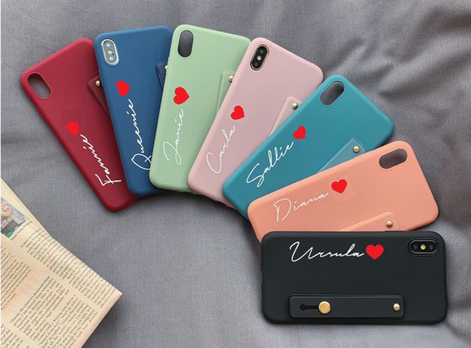 Custom Wrist Band Heart Phone Case ,personalised Name Phone Case,name ...