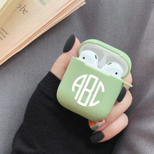 Custom Monogram AirPod Case, Custom Silicone Airpods Case, Headphones ...