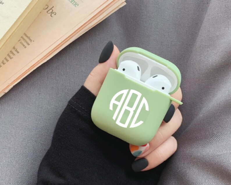 Custom monogram airpod case custom Silicone AirPods case | Etsy