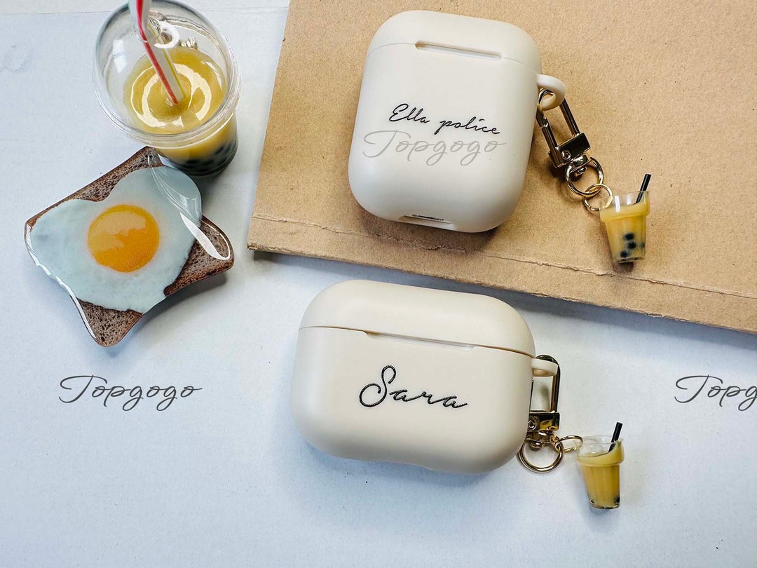 Bubble Tea AirPod Case Cute With Funny Keychain,silicone Custom AirPod ...