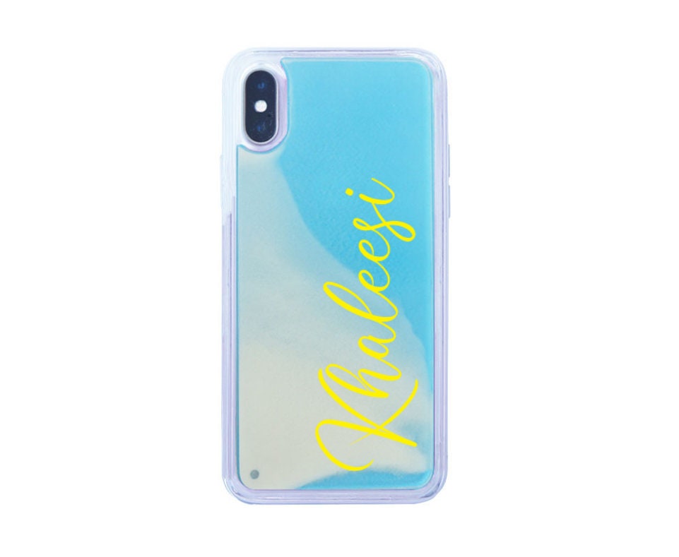 Customized Neon Phone Casepersonalised Liquid Glitter Phone - Etsy