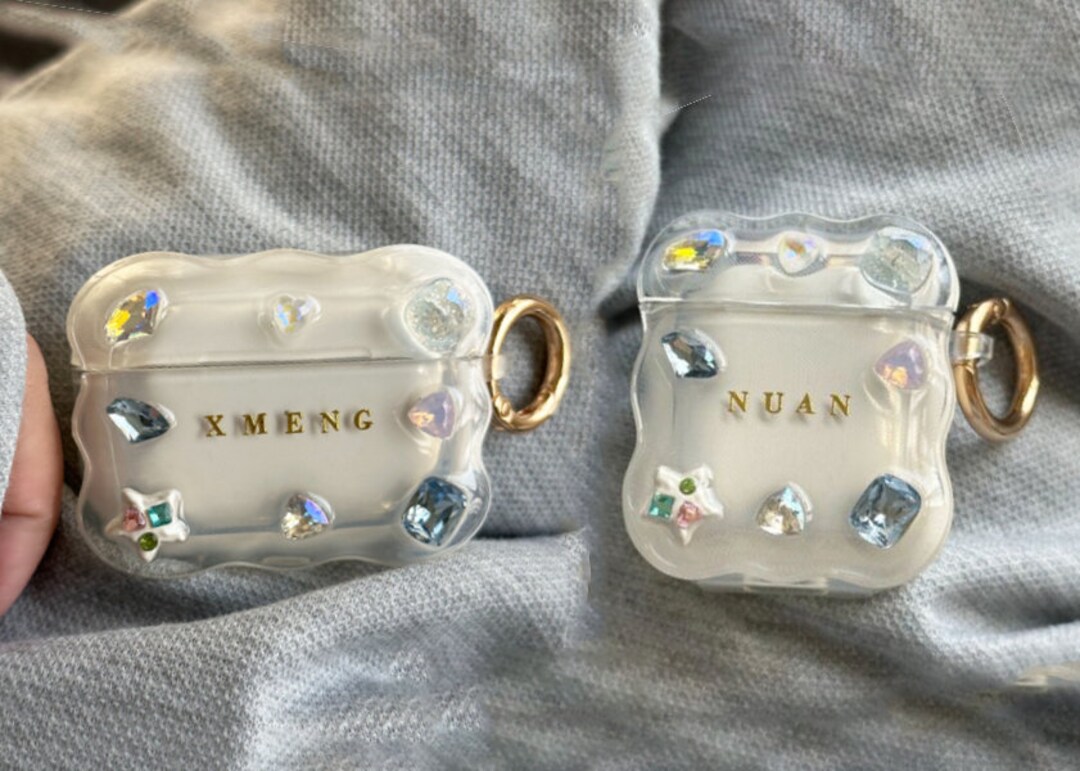 Custom AirPod Case Cute With Rhinestone Decor,bling AirPod Pro Case ...