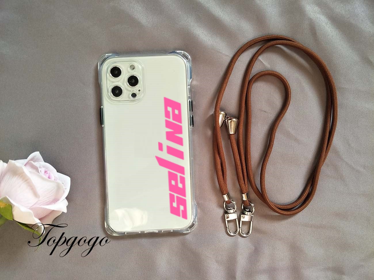 Lanyard Necklace Cross Body Phone Case,customized iPhone Case,clear ...