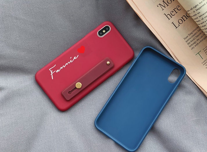 Custom Wrist Band Heart Phone Case personalised Name Phone - Etsy