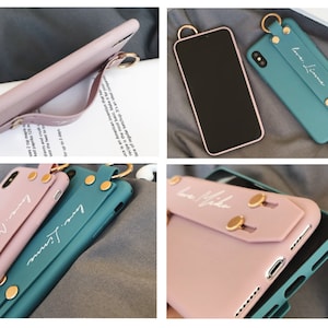 Custom Name Phone Case,personalized Wrist Strap Soft Phone Case, Name ...