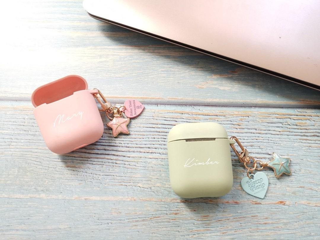 Custom Airpods Case, Name AirPod Pro Case With Cute Keychain,silicone ...
