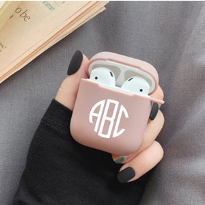 Custom Monogram AirPod Case, Custom Silicone Airpods Case, Headphones ...