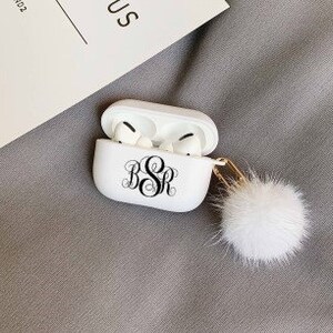 Custom Monogram AirPod Pro Case With Pompoms Keychain,shock Proof ...