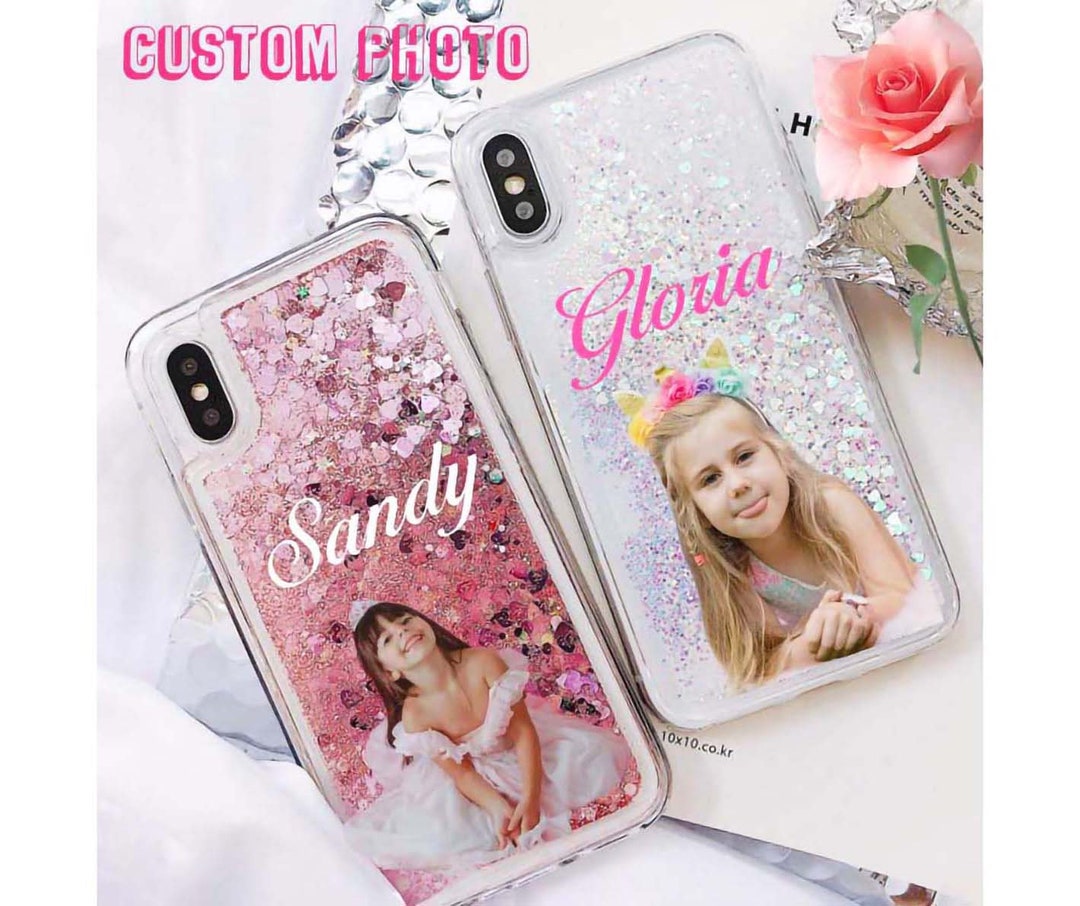 Custom Photo Glitter Liquid Phone Case,personalised Phone Case,bling ...