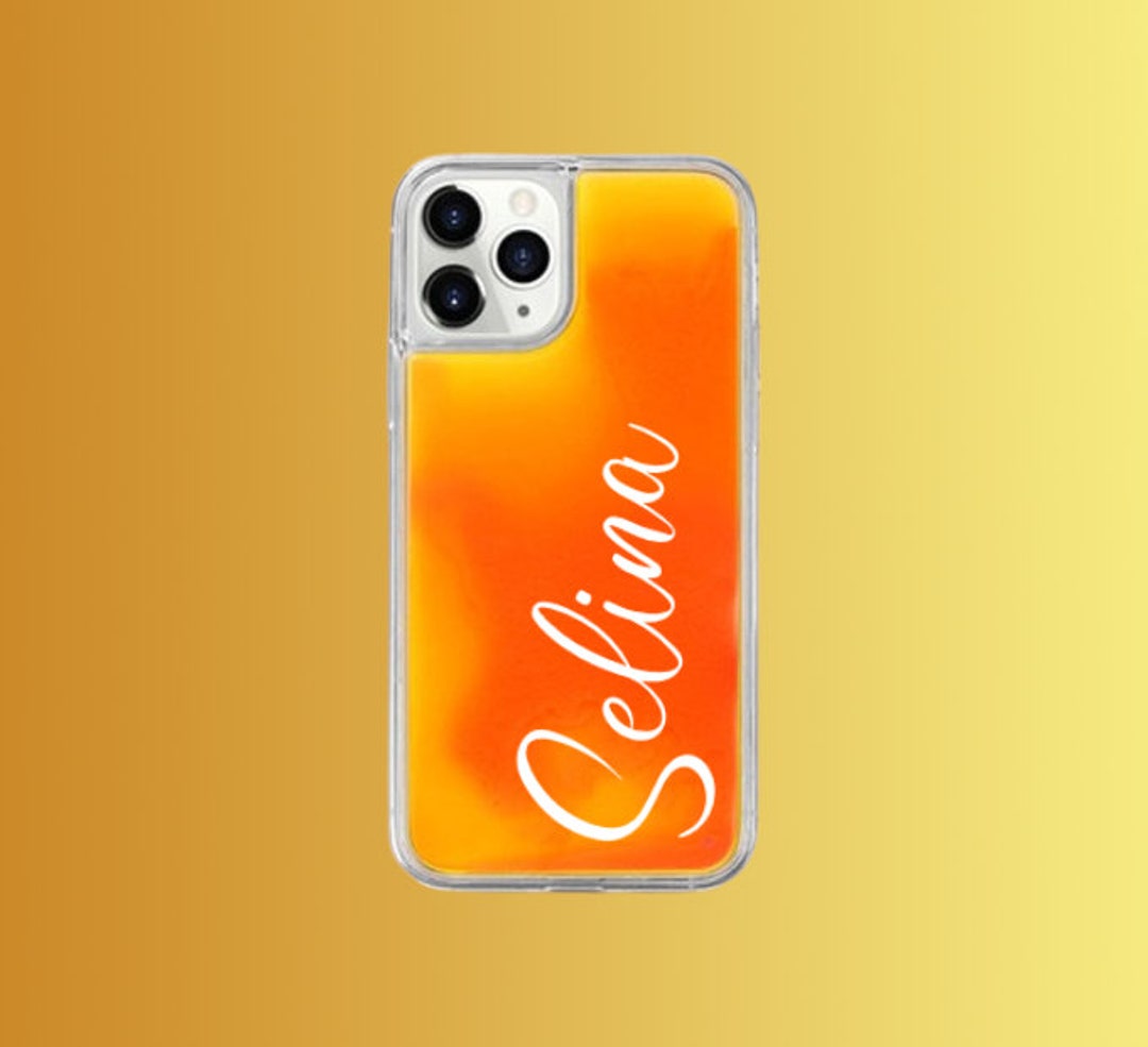 Customized Neon Phone Case,personalised Liquid Glitter Phone Case,float ...