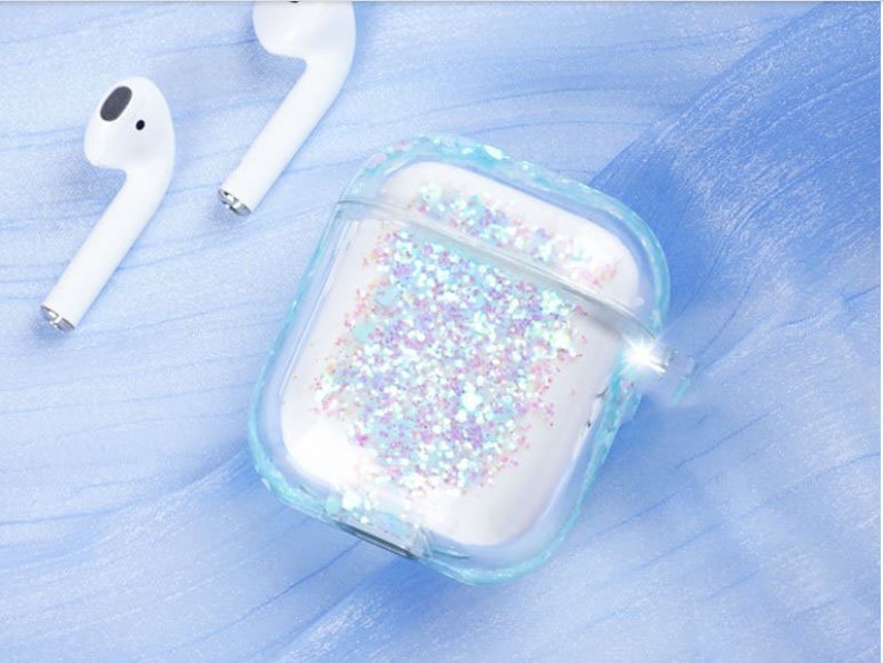 Custom Glitter Liquid Airpod Caseairpods Case Cute With | Etsy