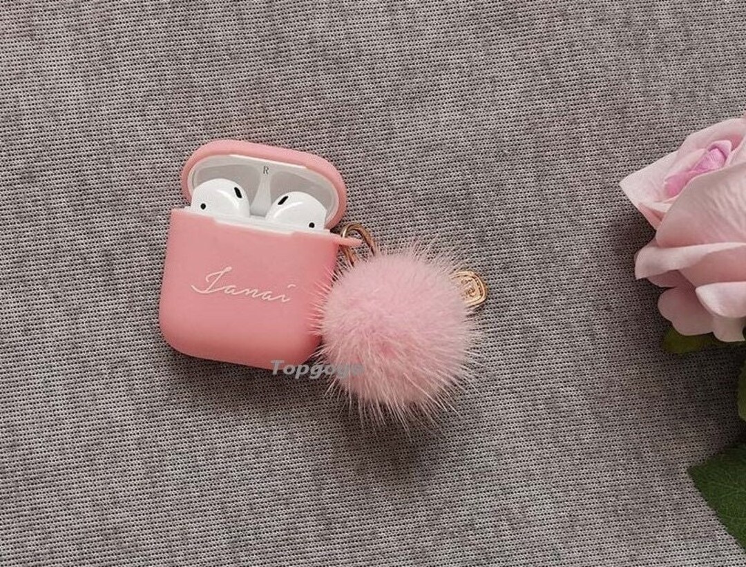 Custom AirPod Case With Pompom Keychain,silicone AirPod Pro Case,pom ...