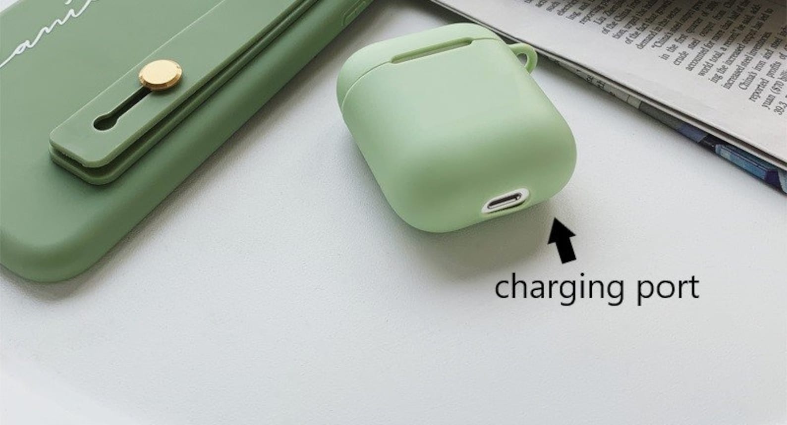 Custom Monogram Airpod Case With Pom Pom Keychainshock Proof | Etsy