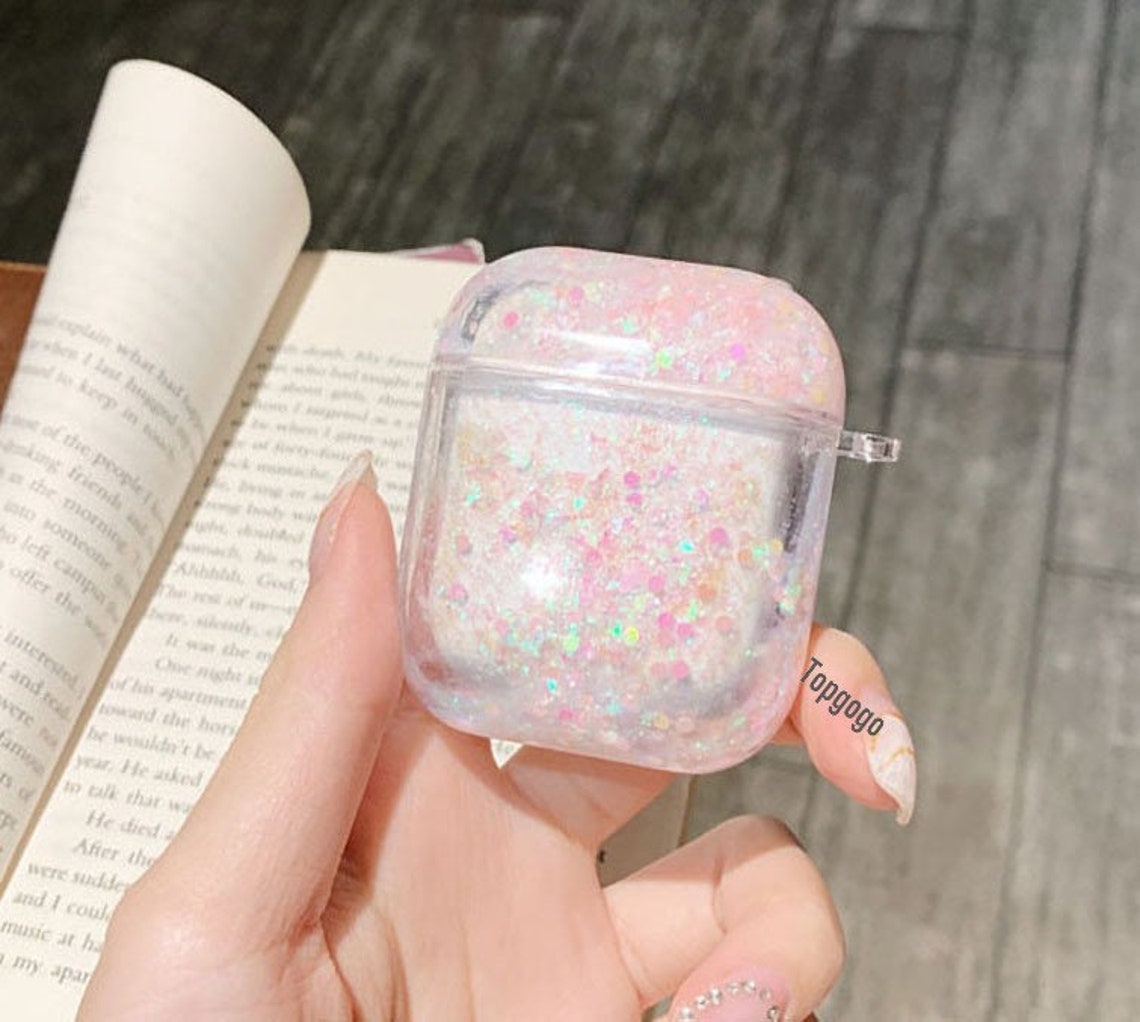Custom Glitter Liquid Airpod Caseairpods 3 Case Cute With - Etsy