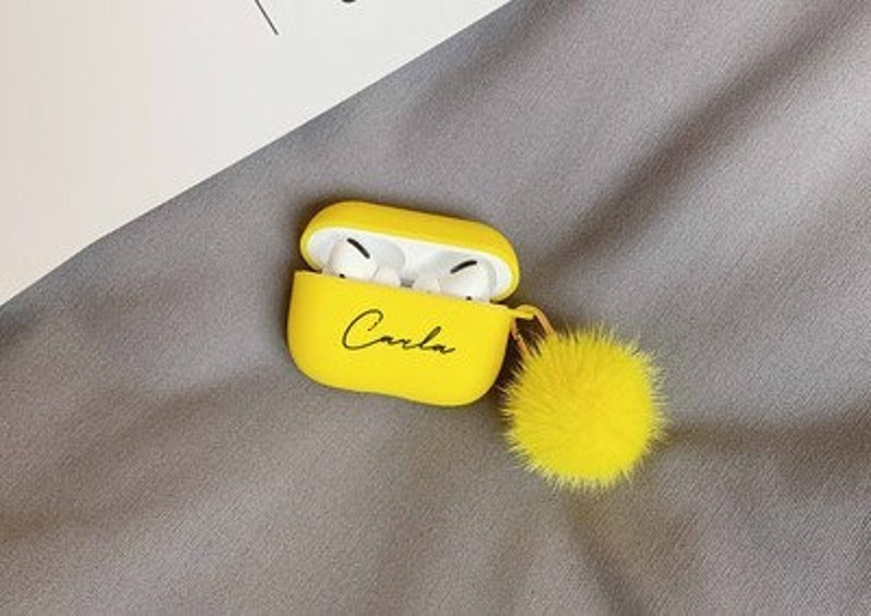 Custom Airpod Pro Case With Pom Pom Keychainshock Proof - Etsy