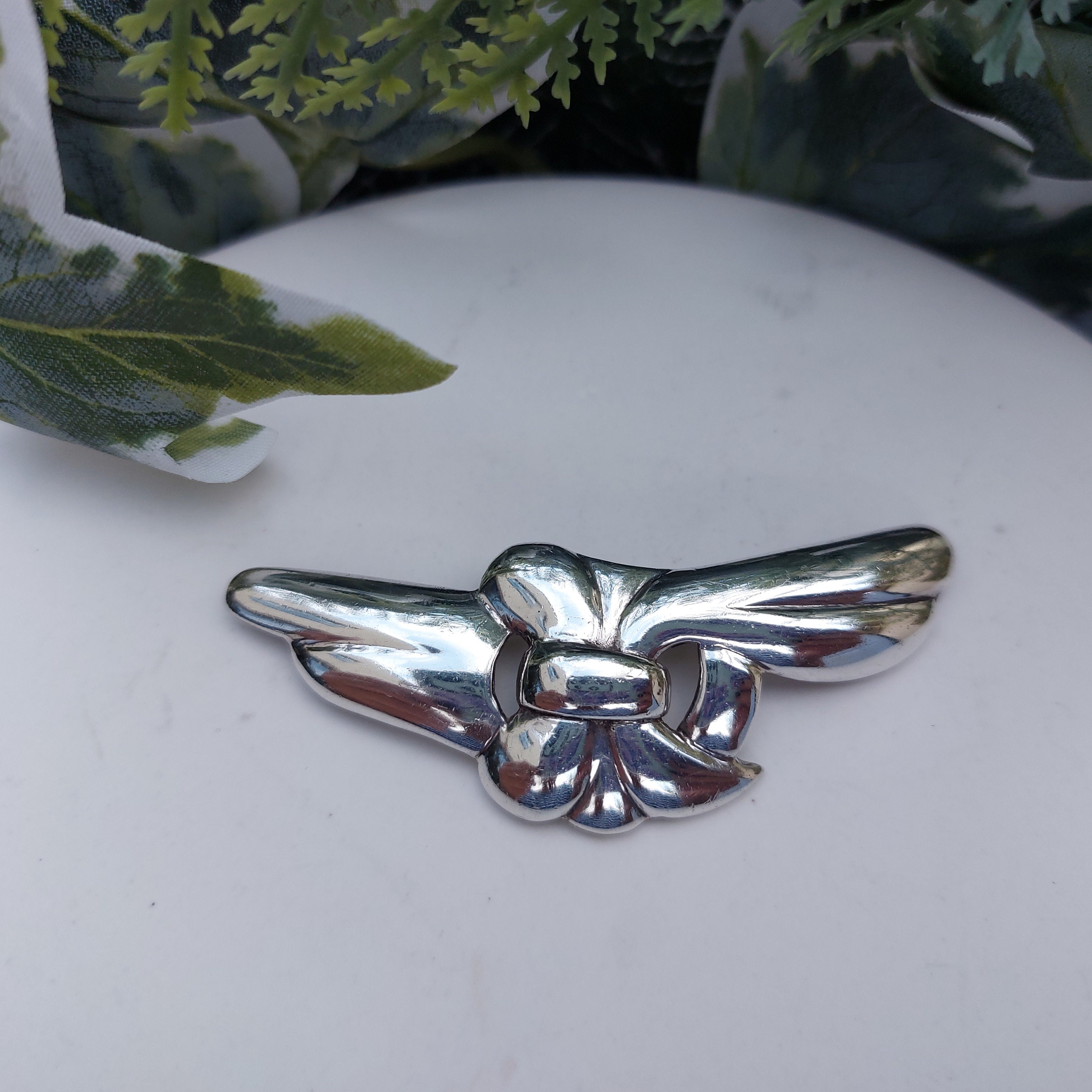 Vintage,large,heavy, Modernist,sterling Silver Beautiful Brooch/pendant ...