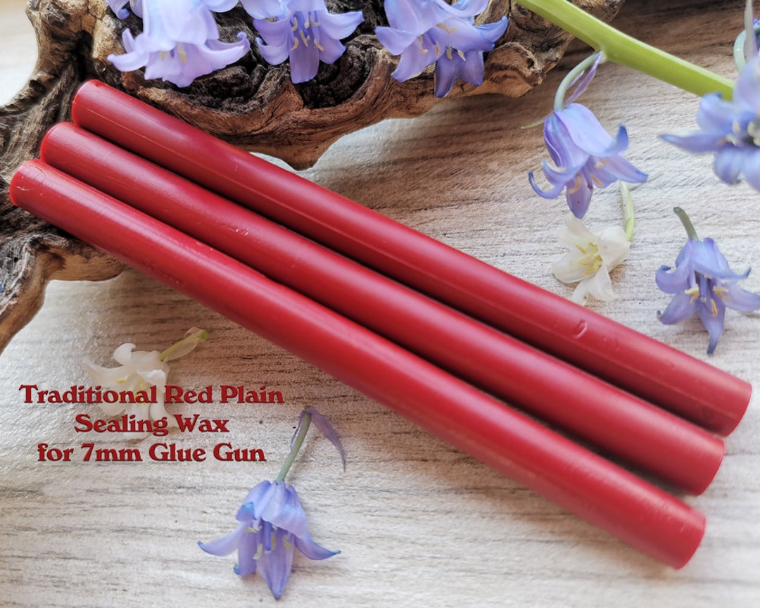 Traditional Red Plain Gun Sealing Wax for 7mm Glue Gun, Flexible ...