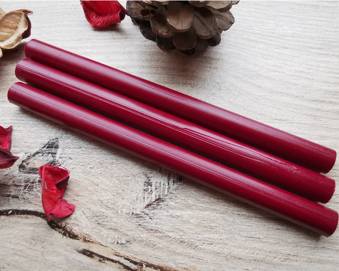 Ruby Red Plain 11mm Large Glue Gun Sealing Plain Wax for 11mm Glue Gun ...