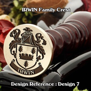 IRWIN Family Crest Wax Seal - Etsy UK