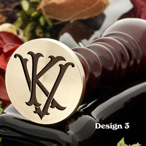 KV VK Victorian Monogram Wax Seal Stamps - Etsy