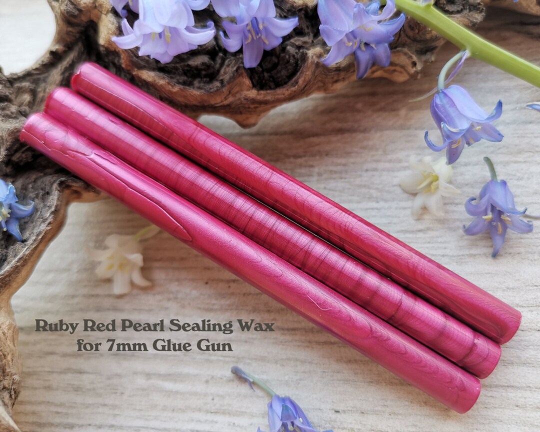 Red Ruby Glue Gun Sealing Wax Satin Pearl for 7mm Glue Gun, Flexible ...