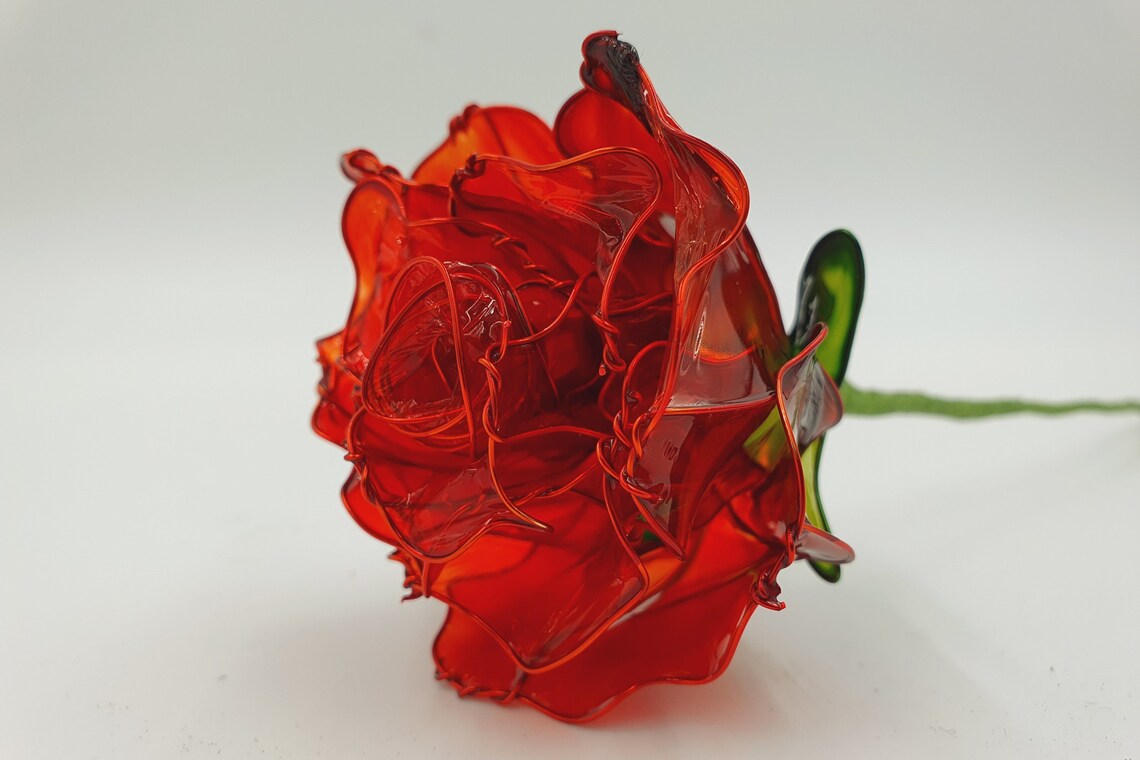 Rose Handmade With Resin and Wire Single Stem - Etsy UK
