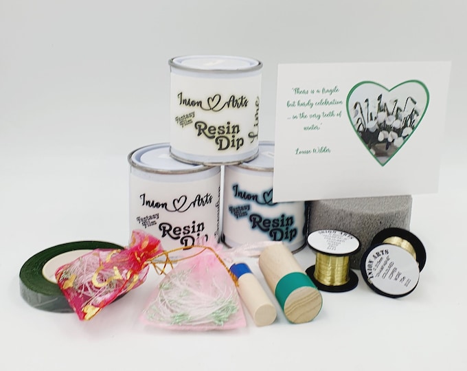 Dip Resin Snowdrop Flower Kit, Complete Translucent/opaque Resin ...