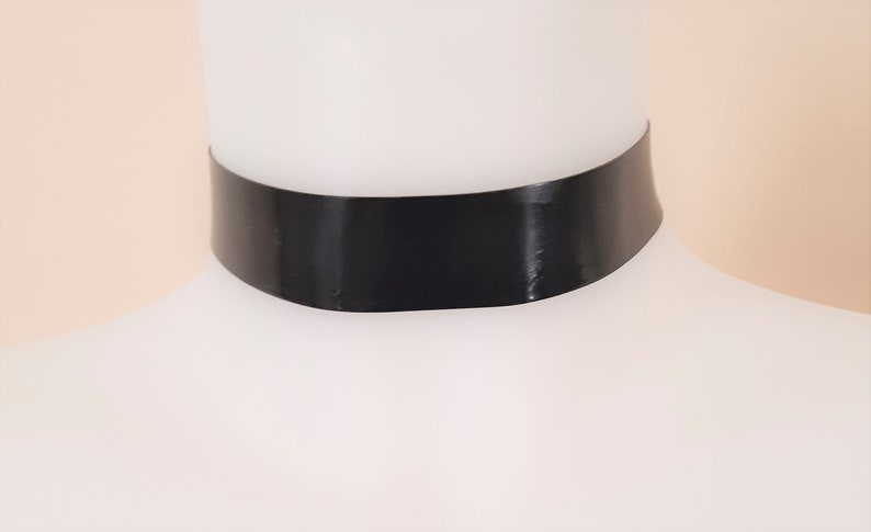 25mm Wide Black Latex Plain Choker Latex Collar Rubber - Etsy