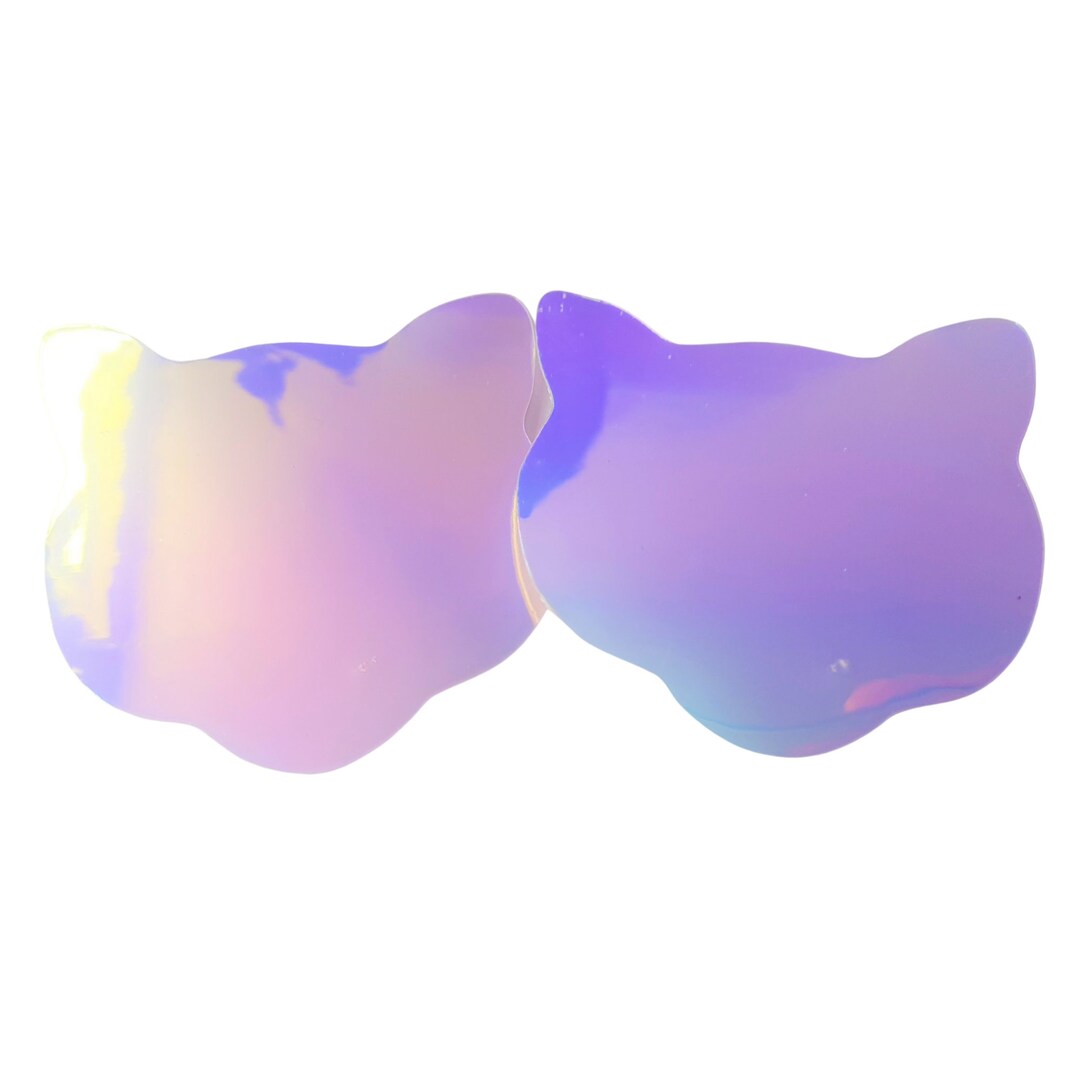 White/blue Holographic Iridescent Cat Nipple Stickers Nipple Pasties ...