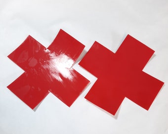 Latex Rubber Cross Shaped Pasties/nipple Covers - Etsy