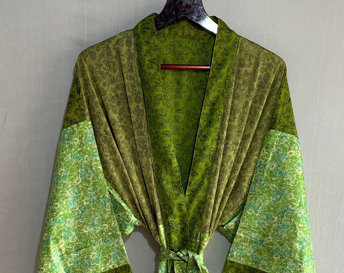 Beautiful Sari Kimono, Women Silk Kimono, Indian Silk Kimono, Gift for ...