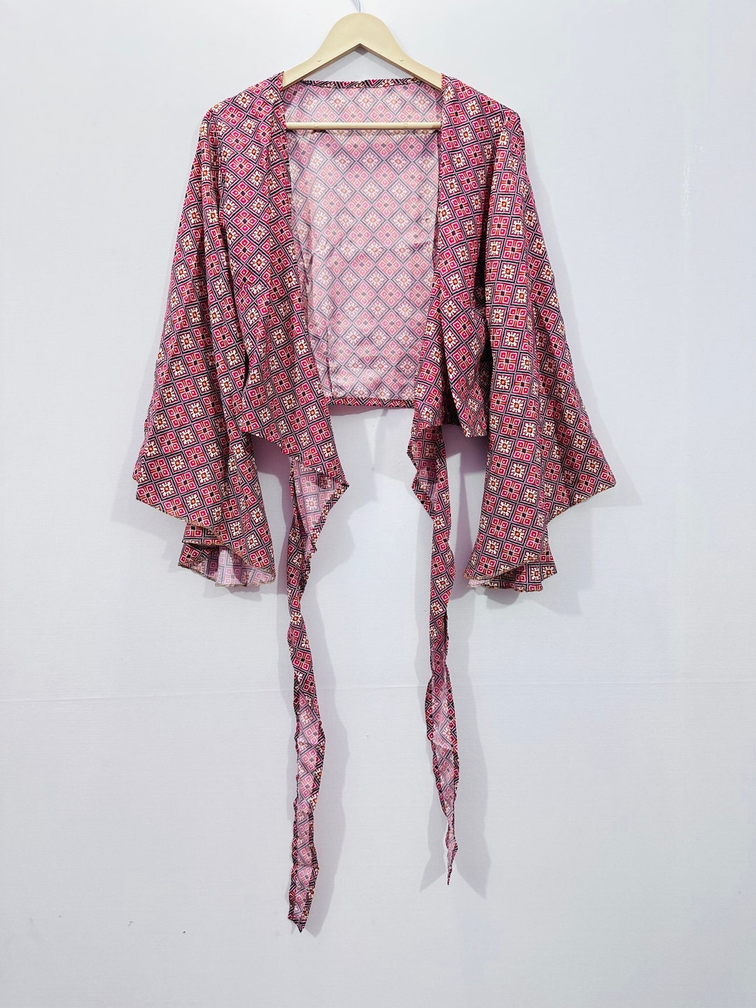 Luxury Bell Sleeve Crop Tops, Women's Clothing, Bridal Party Wear Tops ...