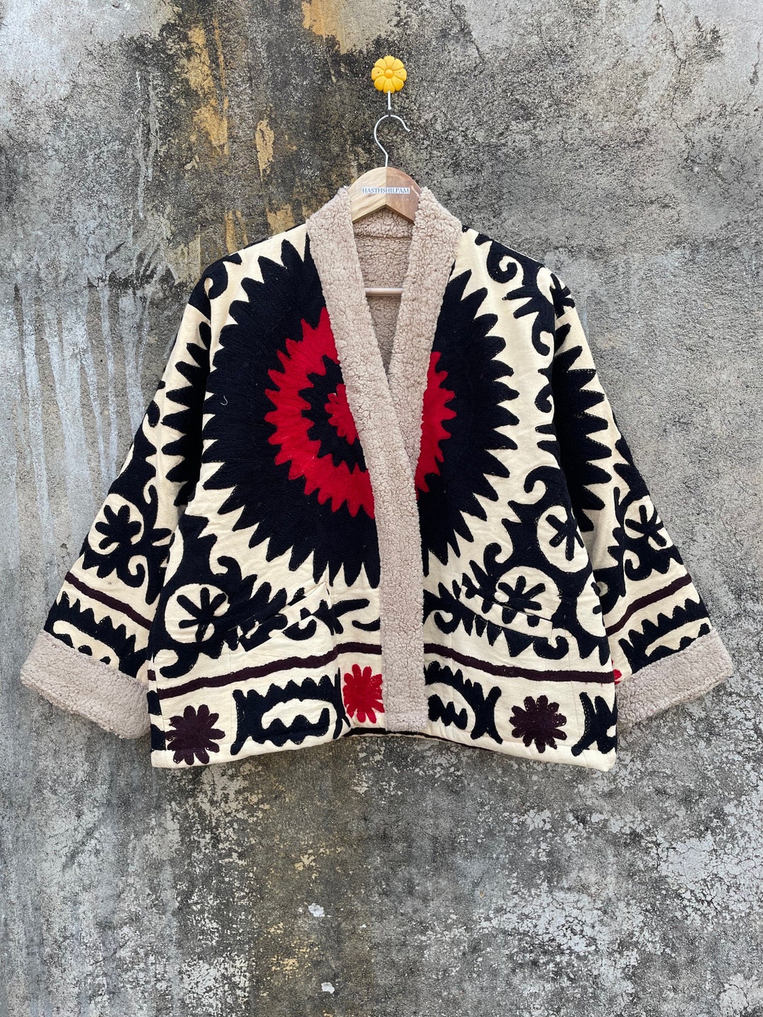 Handmade Suzani Embroidered Quilted Jacket: Ethnic Winter Coat - Etsy