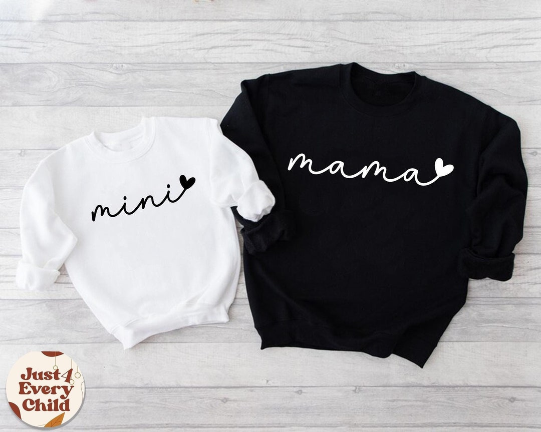 Mama Mini With Heart, Mama and Mini Matching, Mommy and Me Sweaters ...