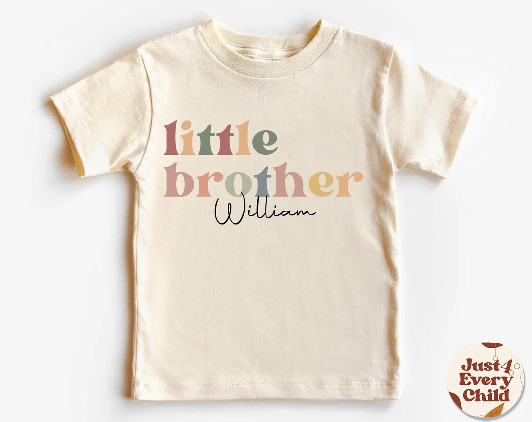 Personalized Little Brother Baby Shirt, Custom Little Brother T Shirt ...