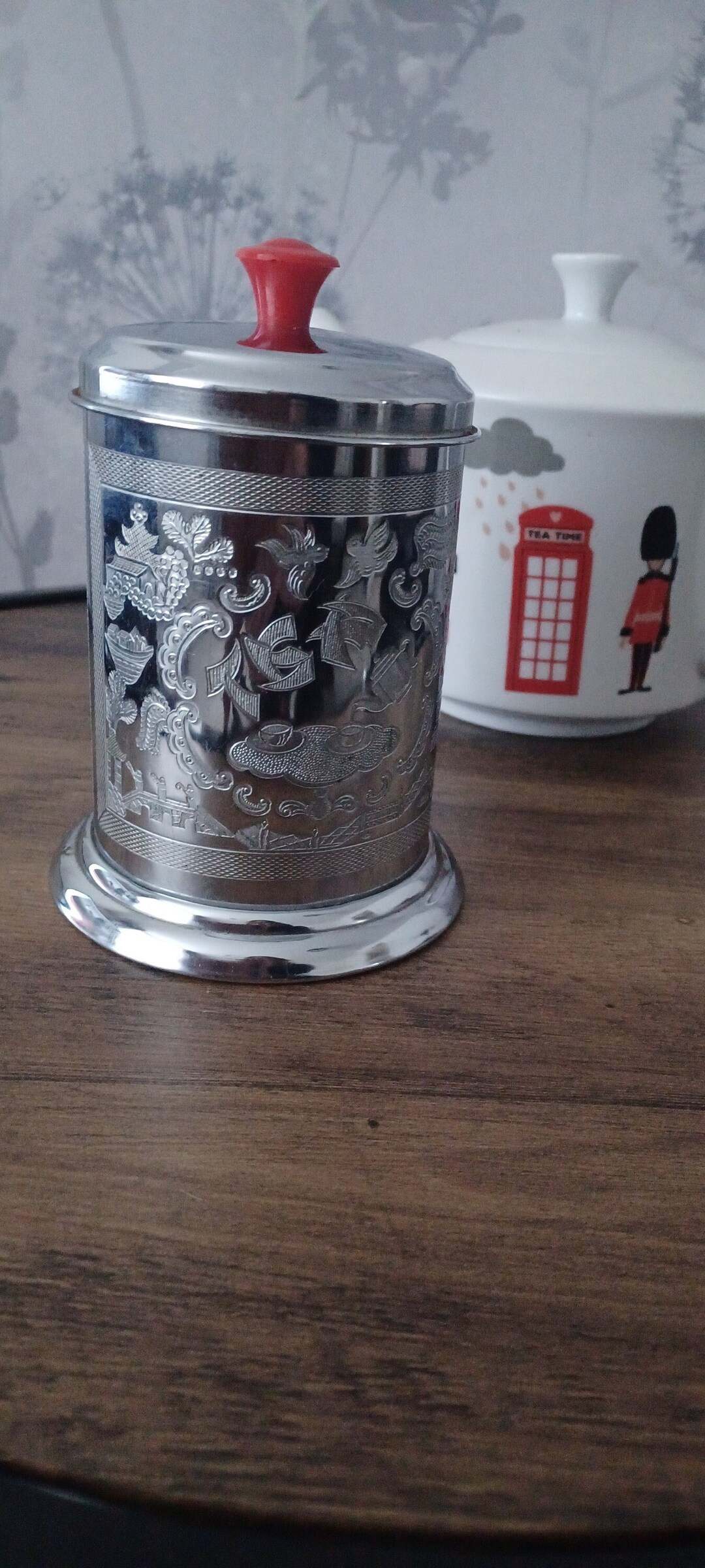 Tea Caddy Tea Canister Retro Kitchen - Etsy