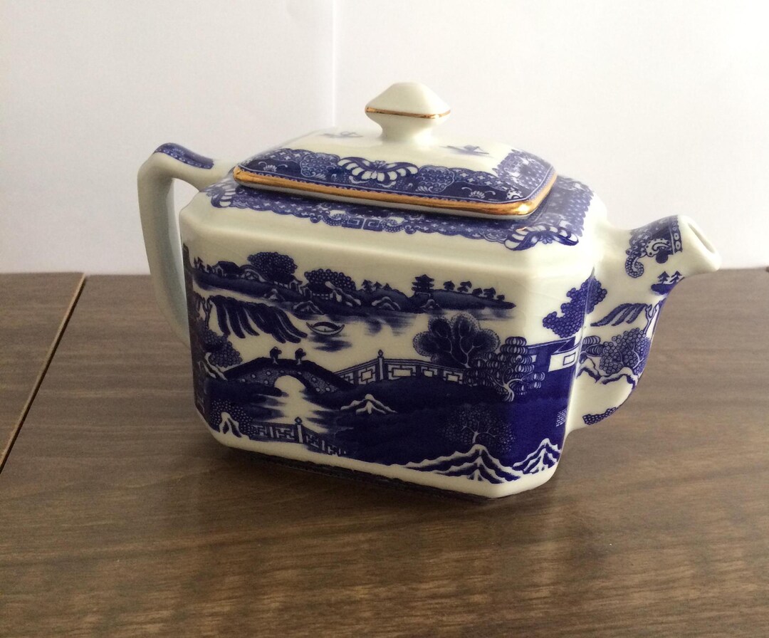 Ringtons Small Rectangular Teapot Wade Ceramics Willow Pattern - Etsy
