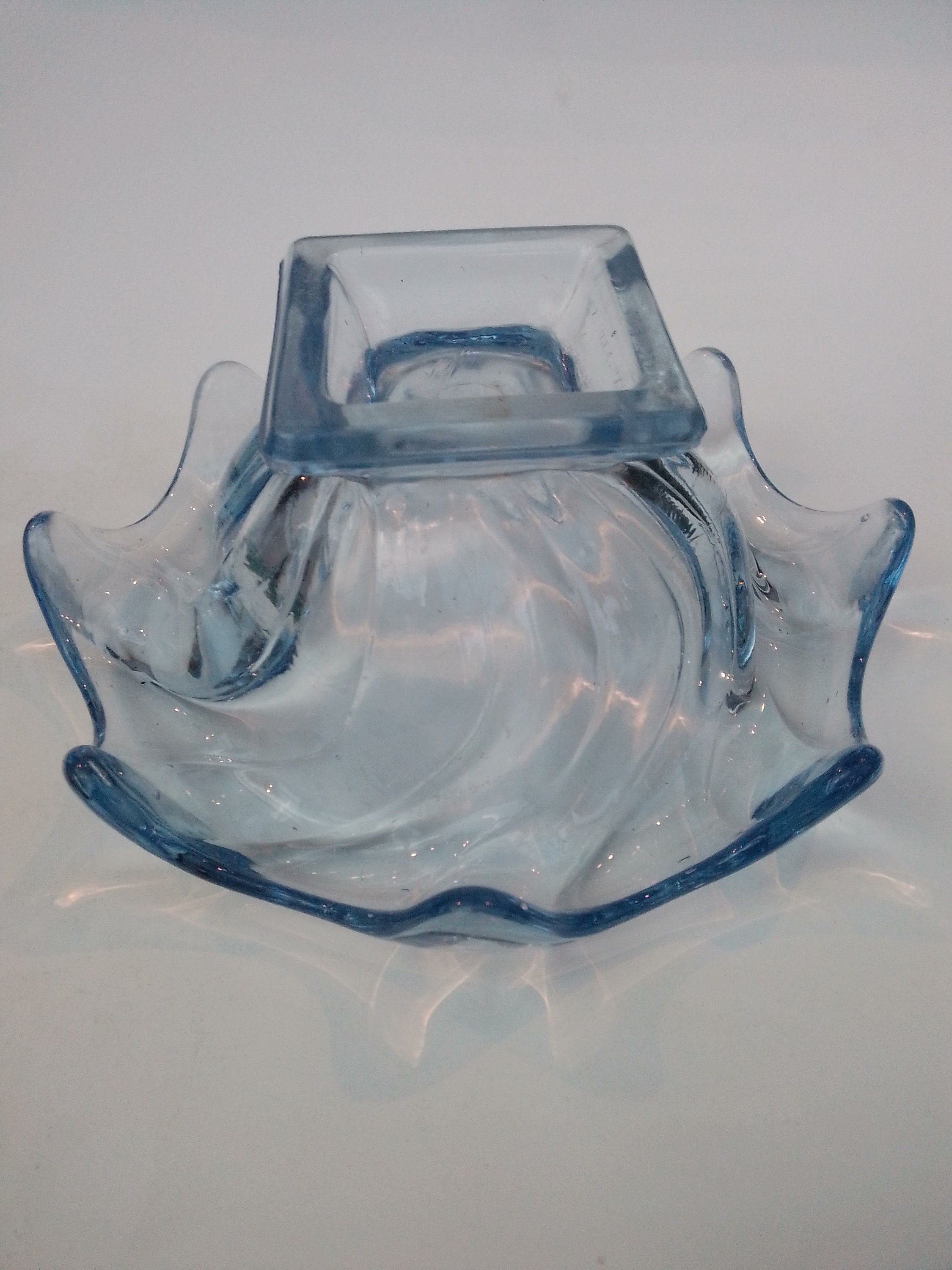 Bagley Glass Art Deco 1930s Equinox Posy Vase Bon Bon Dish in Blue ...