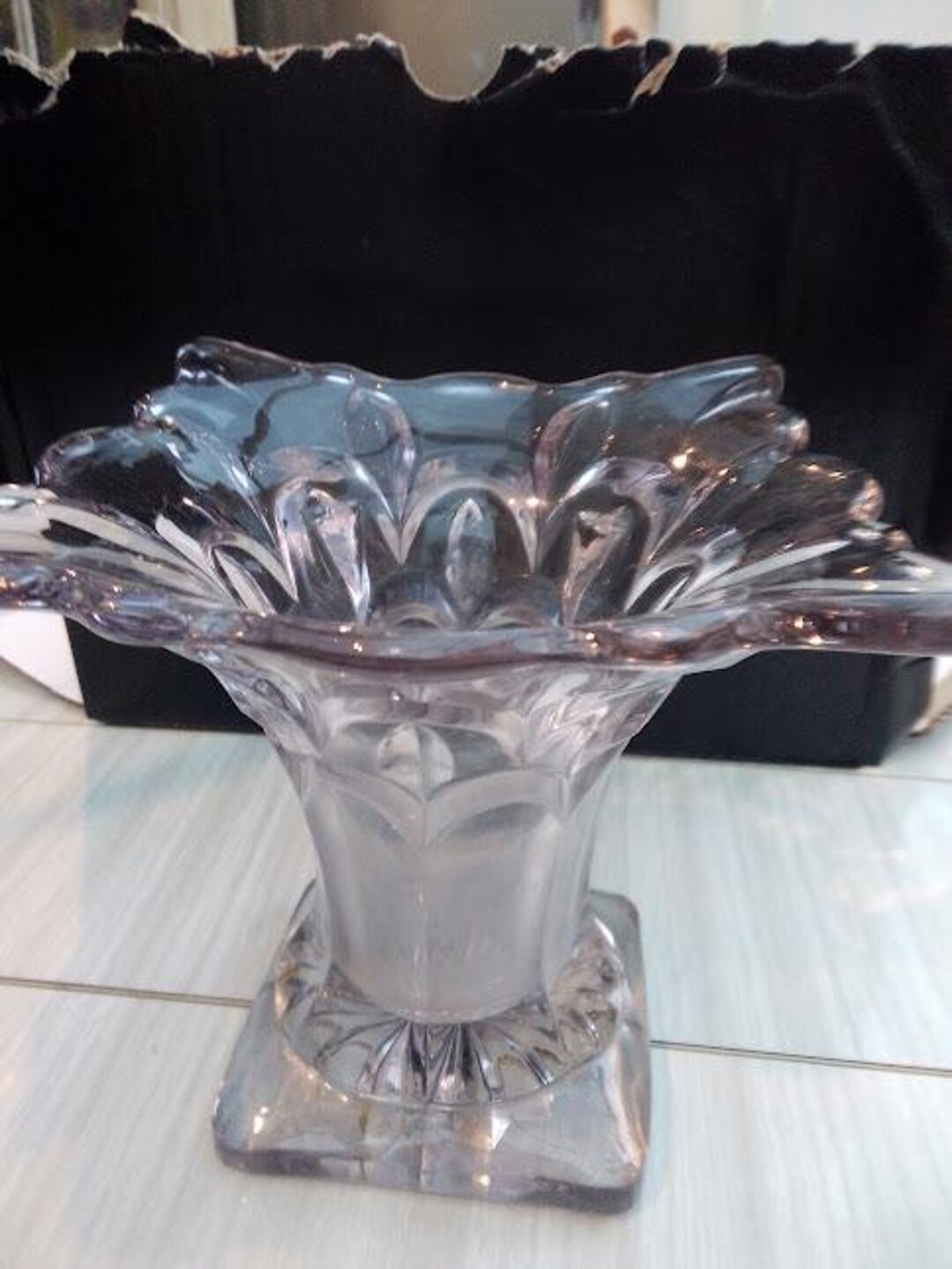 Vintage Art Deco Bagley Clear Glass Gorgeous Salisbury Vase Pattern ...