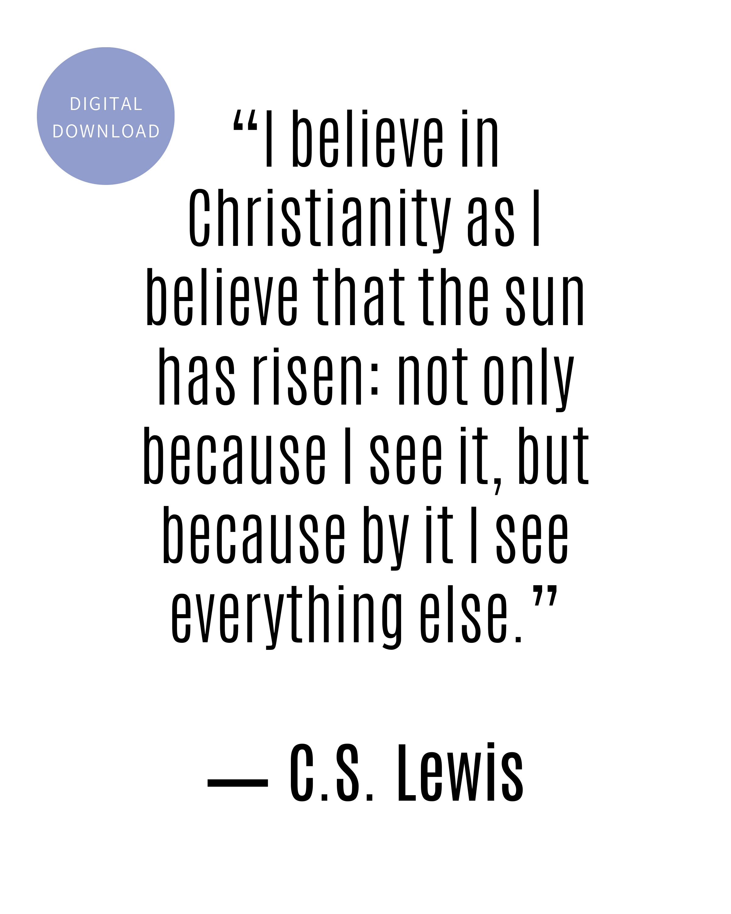 CS Lewis Art Print | 8x10 | Printable Art | CS Lewis Quote | Home Decor ...