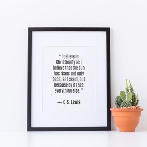 CS Lewis Art Print | 8x10 | Printable Art | CS Lewis Quote | Home Decor ...