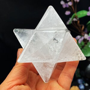 Quartz Crystal Merkaba, Sacred Geometry Carving, Home Decor - Etsy