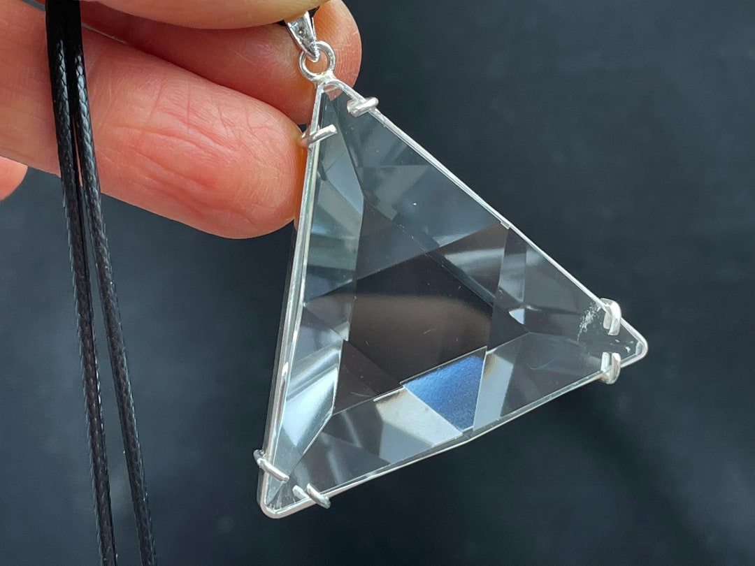 Clear Quartz Crystal Pendant, Star of David, Sterling Silver, Reiki ...
