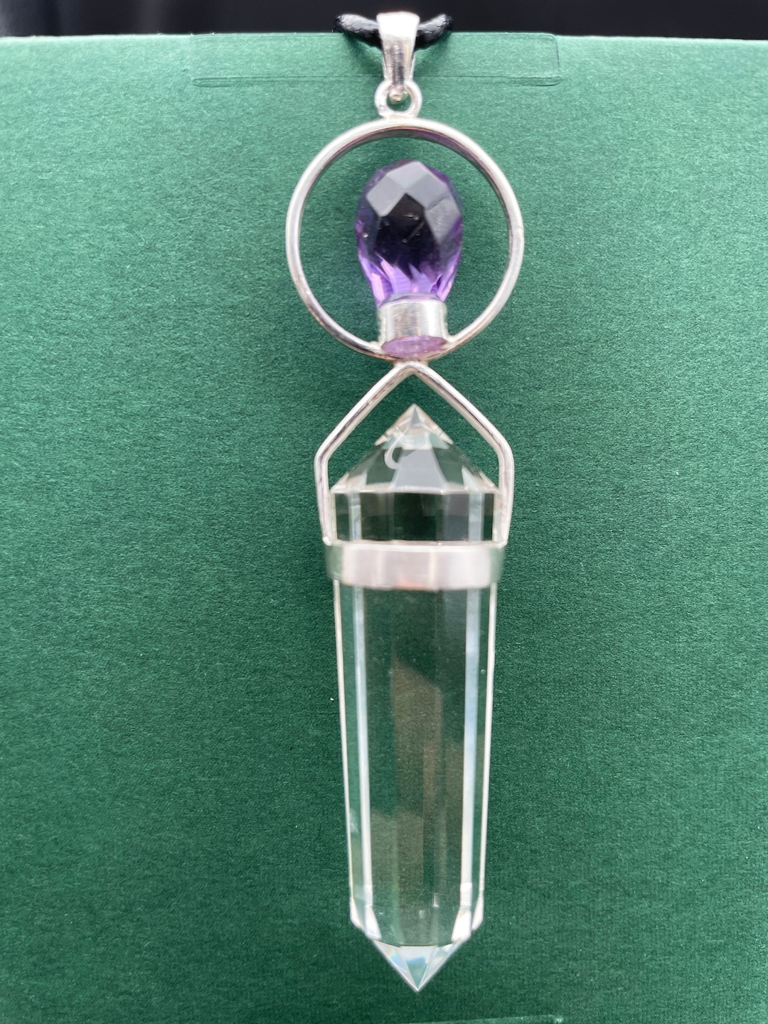 12 Sided Vogel Style Faceted Amethyst Pendant, Gemstone Necklace ...