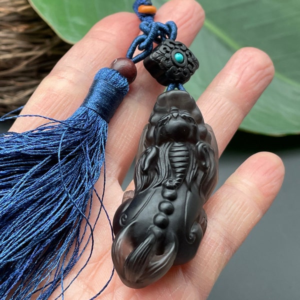 Obsidian Car Charm - Etsy