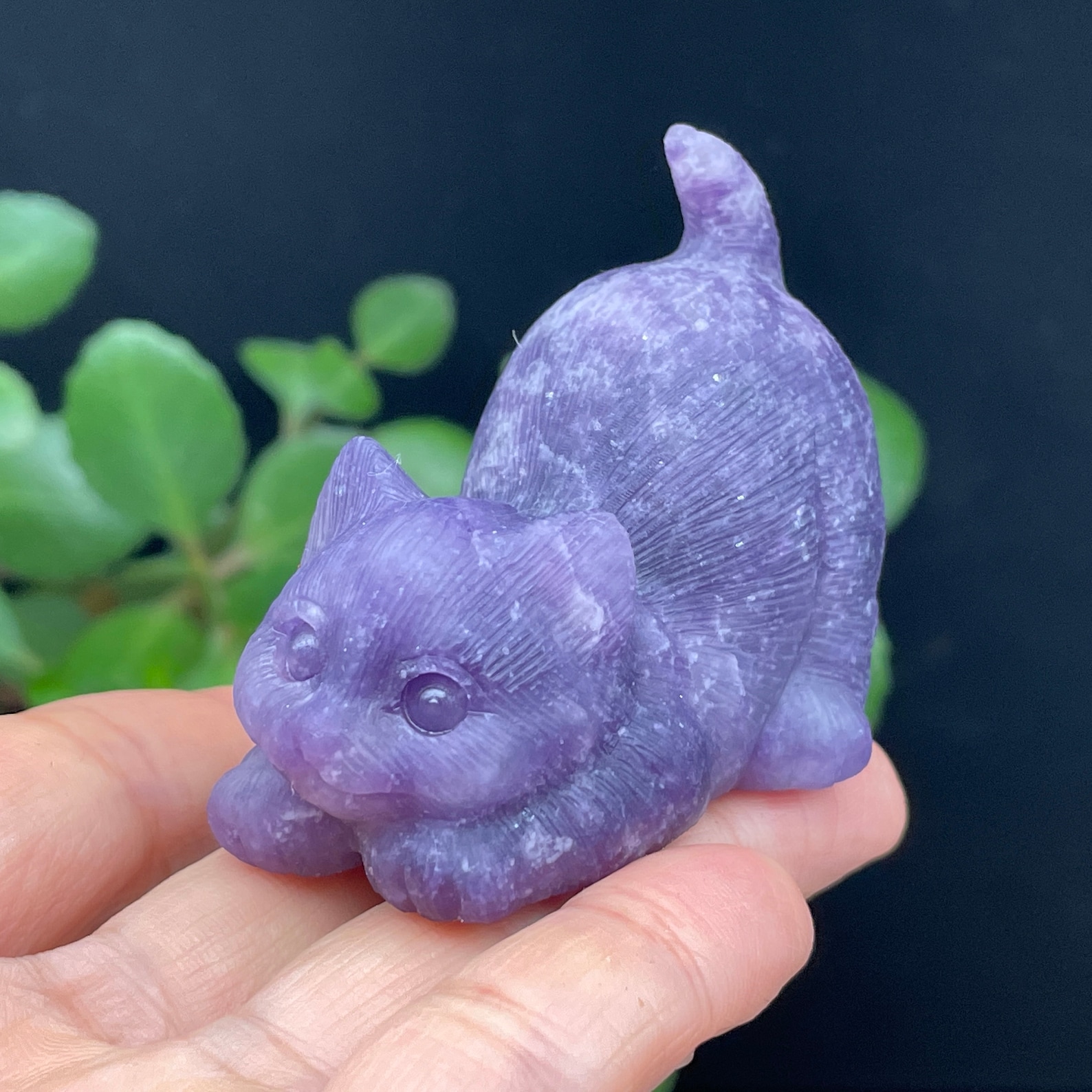 Crystal Carved Cat quartz Crystal carving Kitten Figurine - Etsy