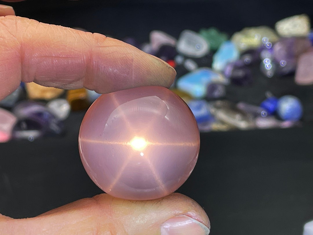Rose Quartz Crystal, Star Light, Handmade Carving, Crystal Jewelry ...